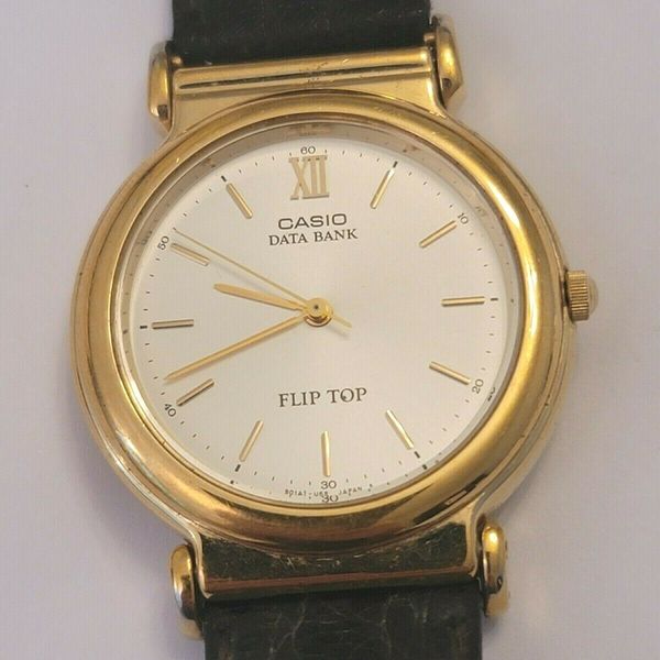 Rare Casio Flip Top Databank 727 IA-1000 Stainless Steel Back Japan ...