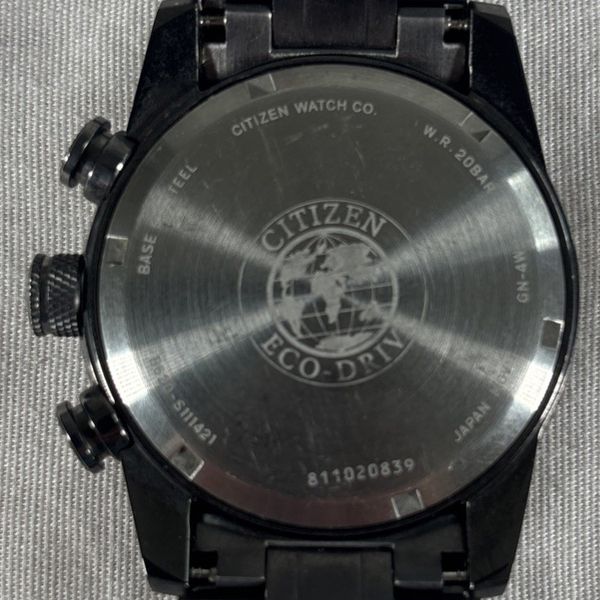 B620-S111421 CITIZEN ECO-DRIVE BLACK GREY DIAL STAINLESS STEEL MEN'S ...