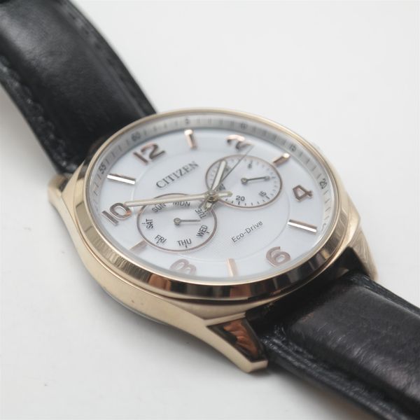 Citizen Eco Drive Men's 43mm Date Day Gold Tone Watch 8635 Japan ...