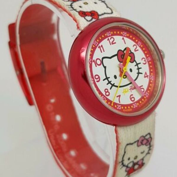 Hello Kitty Swatch Flik Flak Children's Girls Watch FLN027-STD **New ...