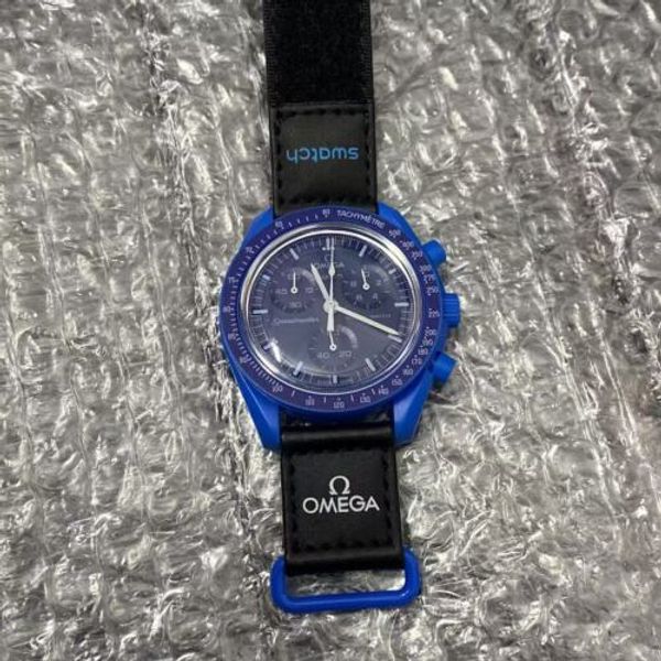 New Swatch x Omega Bioceramic Moonswatch Mission To Neptune Watch ...