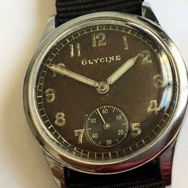 German military watch GLYCINE D-H, 1940s WWII | WatchCharts Marketplace