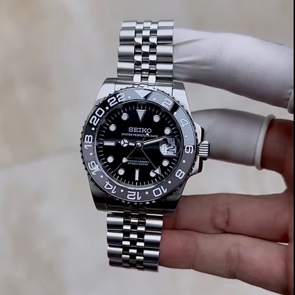 (MOD) SEIKO Bruce Wayne GMT in 40MM | WatchCharts Marketplace