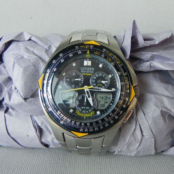 Citizen Promaster Titanium Eco-Drive JR3090-58L Blue Angels SkyHawk ...