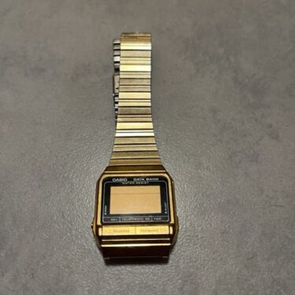 Casio DB-310 Cal. 871 Databank Gold Digital Bracelet Watch Watch Retro ...