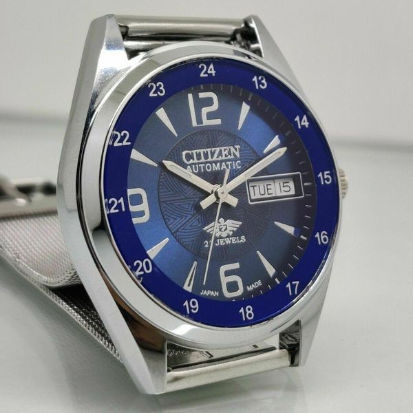 Citizen Automatic Day Date Blue Color Dial Men's Wrist Watch Working ...