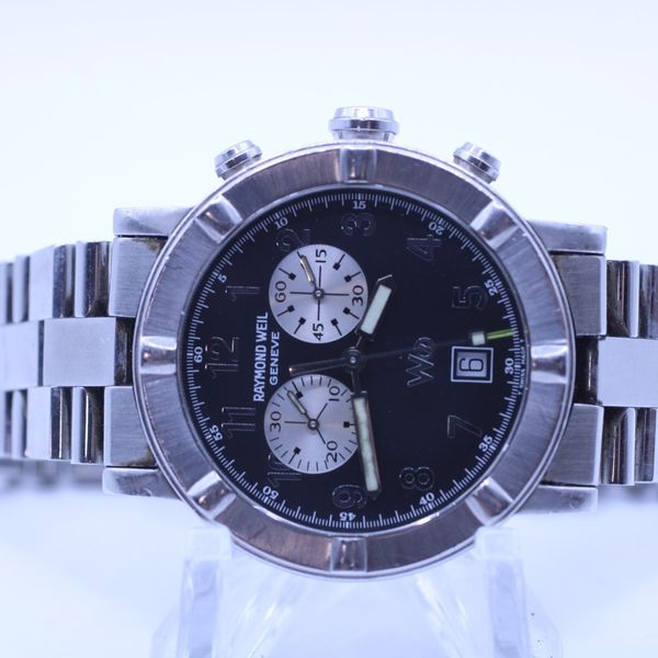 RAYMOND WEIL W1 CHRONOGRAPH WRIST WATCH 8000 B113341, 38mm CASE RUNS ...