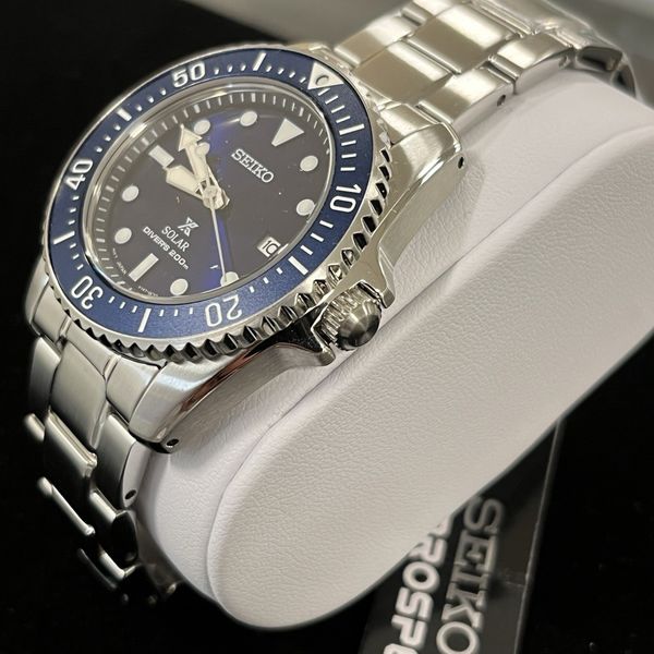 Seiko Prospex Solar Diver's Blue Sunray Dial Stainless Steel Men Watch ...