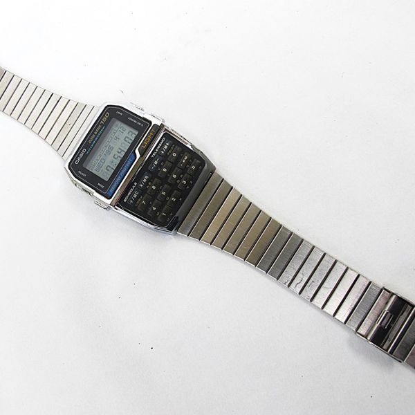 vintage 1995 CASIO DBC-150 databank/calculator watch, chrome case ...
