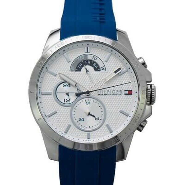 TOMMY HILFIGER 1791349 Silver Dial Men's Watch Genuine FreeS&H ...