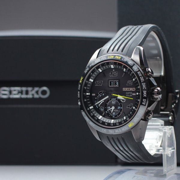 Seiko Astron Solar Radio Stainless Black dial SBXB143 8X42-0AD0-3 Men's ...