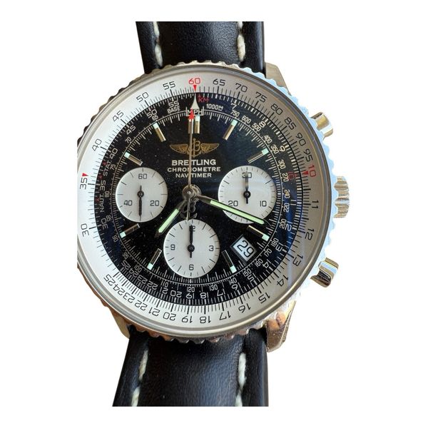 Breitling Navitimer Men's Black Watch with Leather Strap - A23322 ...