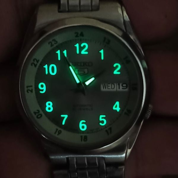 Seiko 5 Automatic Men 7S26 02S0 Gray Dial Japan Made Wrist Watch, Rare Vintage | WatchCharts ...