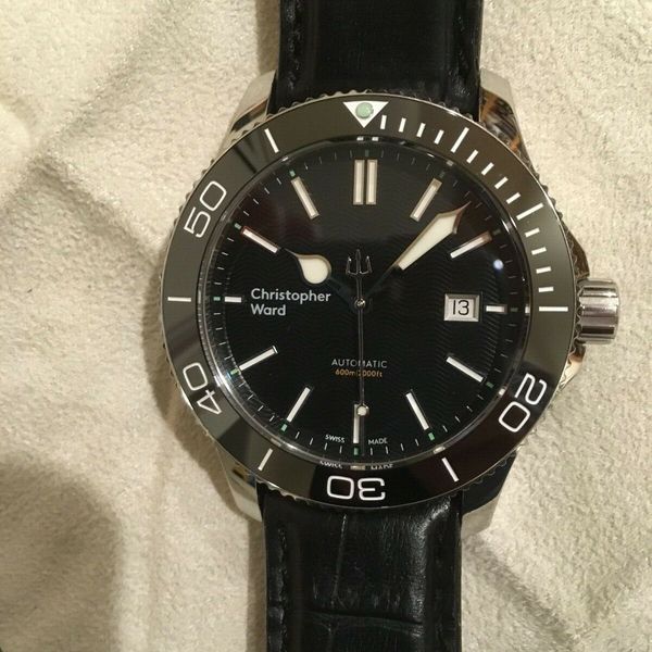 Christopher Ward C60 Trident Pro 600 43mm MKII Black Dial/Black Bezel ...