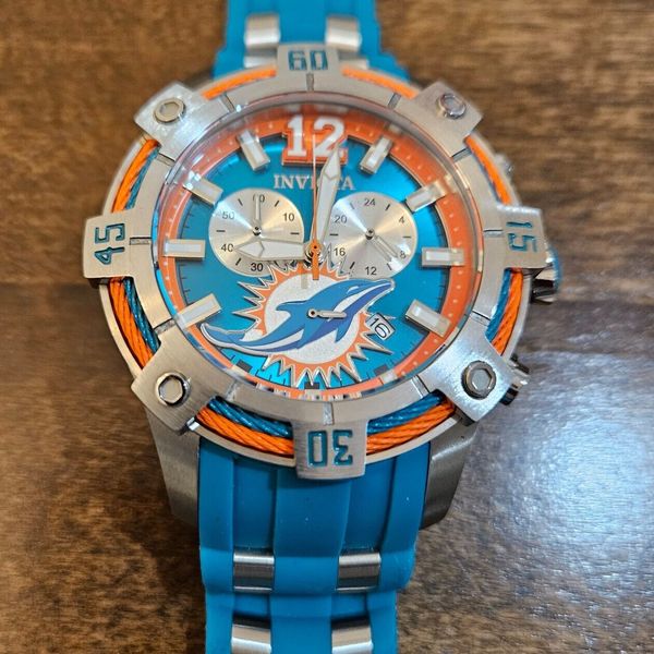 Invicta Miami Dolphins model 35804 Men's watch 52 mm stainless steel ...