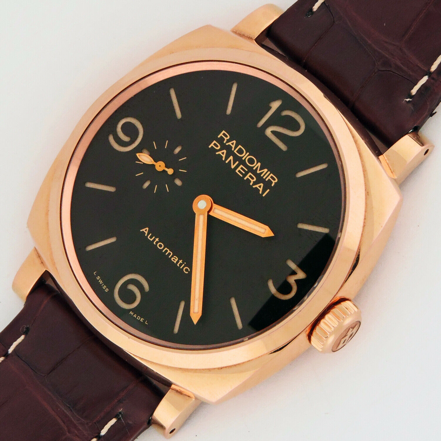 Panerai Radiomir 1940 3 Days 18K Red Gold Automatic PAM00573 Watch P ...