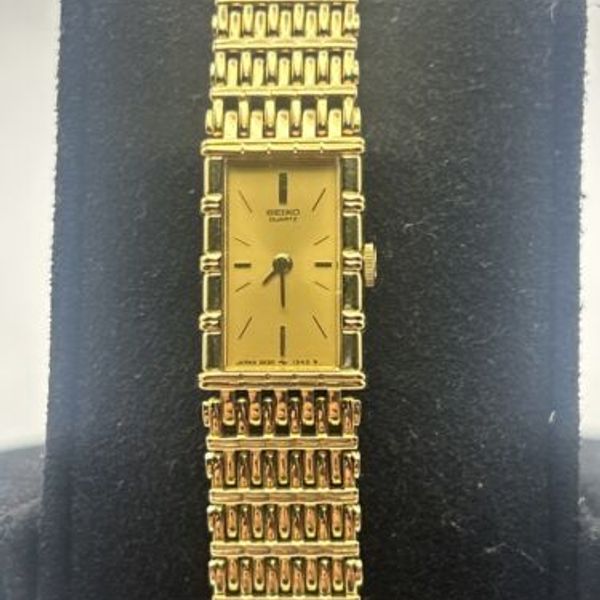 Seiko Ladies Gold Plated Bracelet New Battery | WatchCharts Marketplace