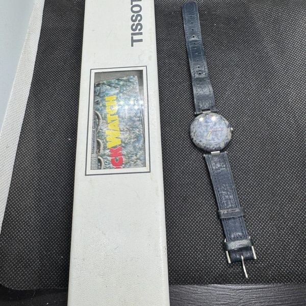 TISSOT LADIES SWISS MADE ROCK WATCH R150 BLUE WITH BOX NEW BATTERY ...