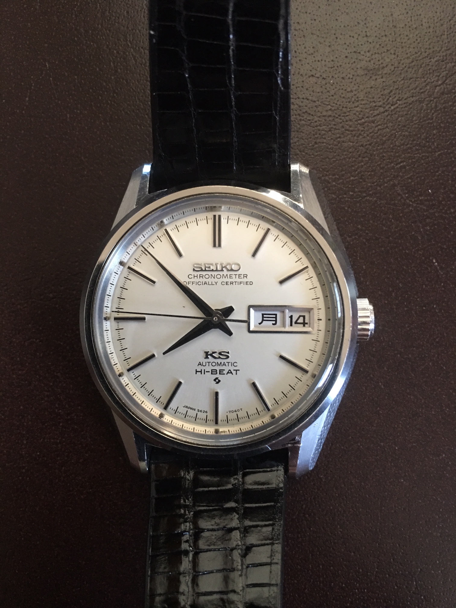 SOLD 1971 King Seiko Automatic Chronometer 5626-7040; Original KS Buckle, Box | WatchCharts ...