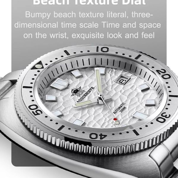 Addiesdive Willard 6105 Automatic Diver Seiko NH35 White Sand Ships ...