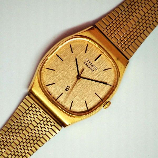 Nice Citizen Classic watch, ultra simple, CQ, 50-7181, GOLD Plated ...