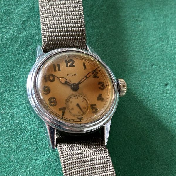 Vintage All Original Elgin, World War Ii Military Issue Watch Very Rare ...