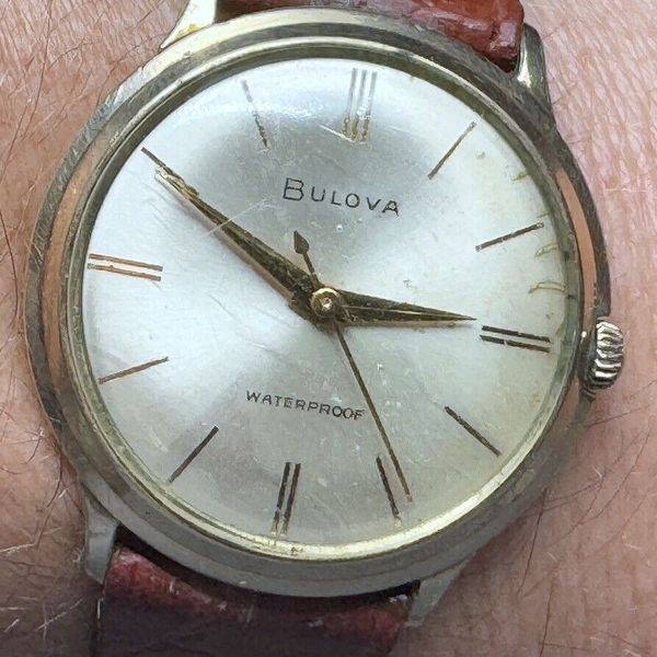 1961 Bulova Original Dial Gold Filled Case Manual Wind Original Dial ...