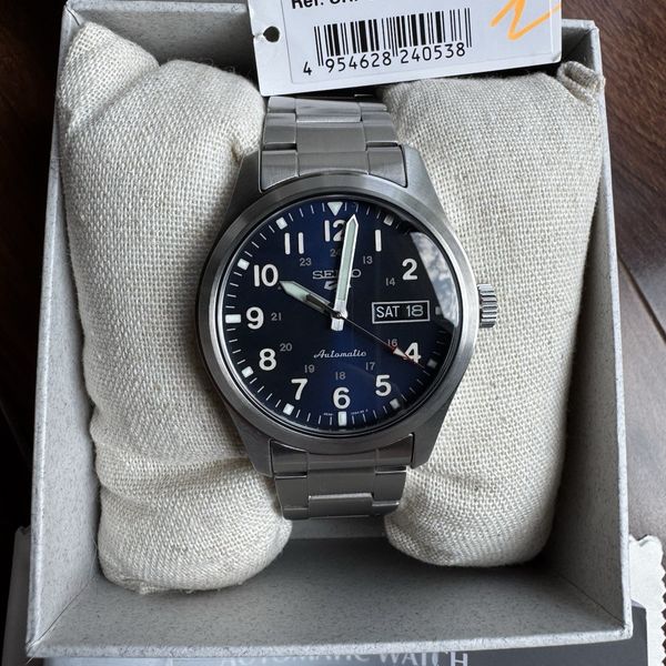 Seiko 5 Sports SRPG29 Men's Automatic Blue Field Army Watch 5KX 4R36 ...