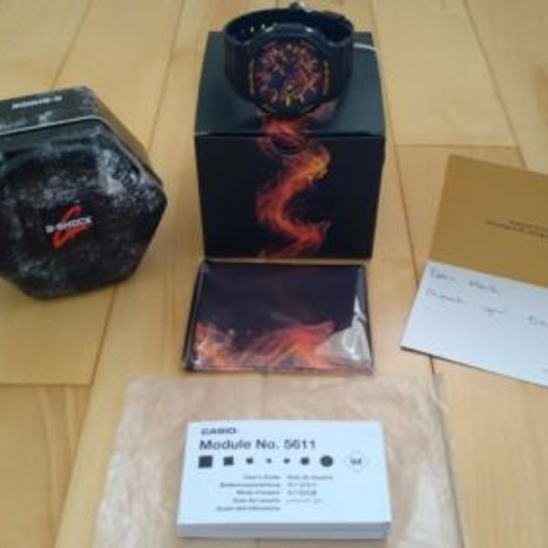 Casio Inferno IFL Casioak G-Shock GA-2100-1A1ER 5611 Rare Fire ...