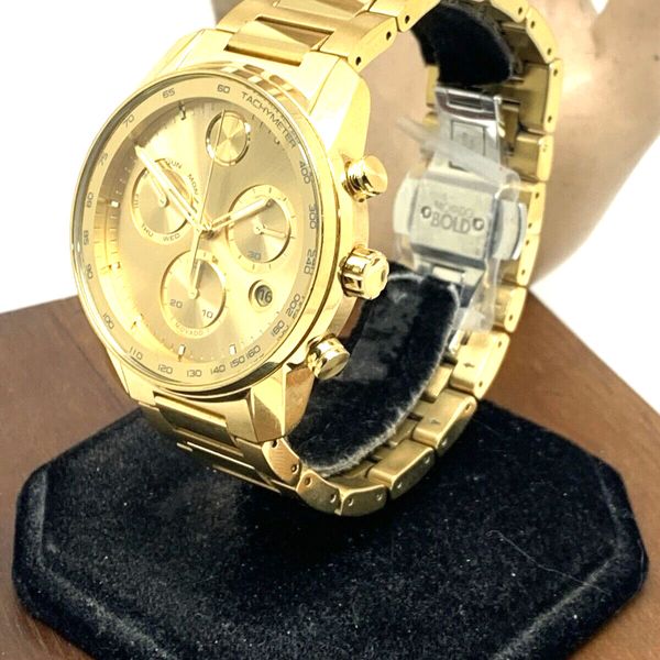 Movado Men's Watch 3600741 Bold Swiss Quartz Gold Tone Stainless Steel ...