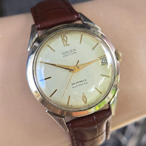 Vintage GRUEN men's automatic watch Cal.560 RSS 23Jewels swiss 1950s ...