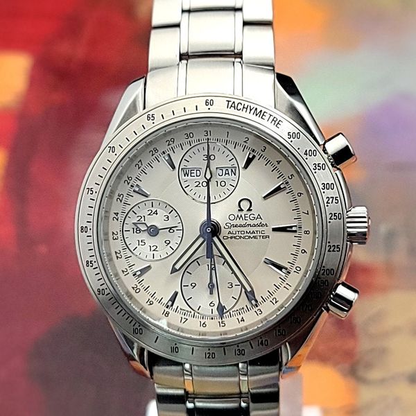 OMEGA SPEEDMASTER 3221.30 CHRONOGRAPH AUTOMATIC TRIPLE DATE MENS WATCH ...