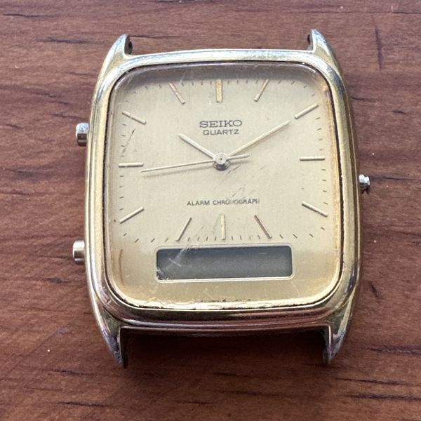 Vintage Seiko H601 Chronograph Alarm Watch gold tone Parts/restore Only | WatchCharts Marketplace