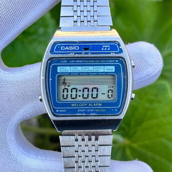 Vintage Casio M-1230 Digital LCD Melody Musical Alarm Japan Men's Watch ...