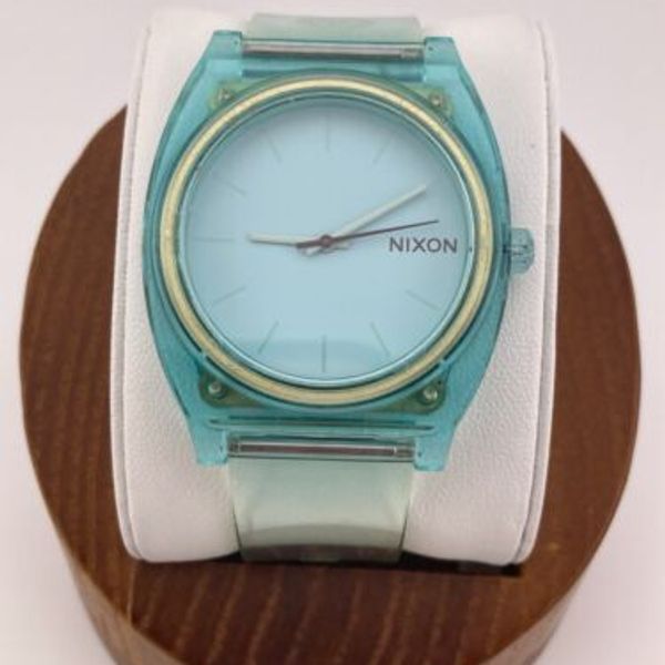 Nixon Unisex 39mm Watch Clear Blue Tone Minimal "The Time Teller ...