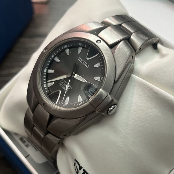 Seiko 8F32-0049 Titanium Perpetual Calendar Mens Watch 38mm w Original ...