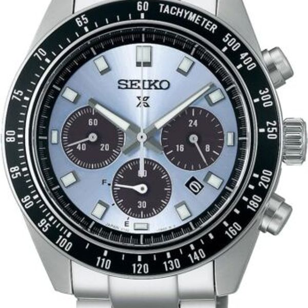 Seiko Prospex SPEEDTIMER SBDL109 Ice Blue Dial Chronograph Solar Watch ...
