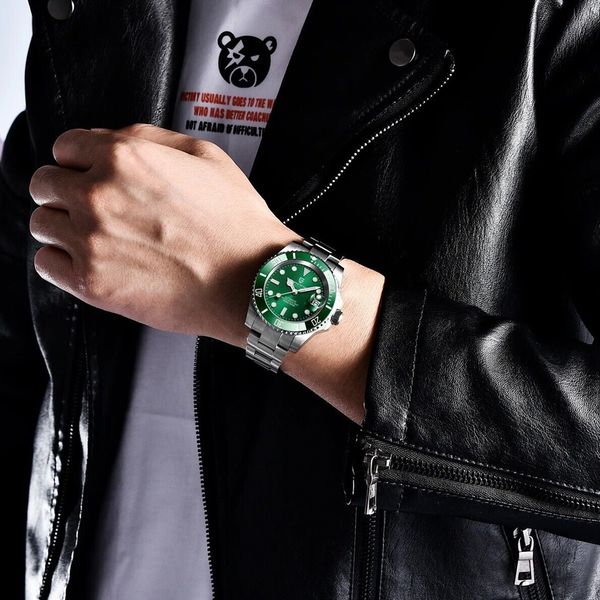 PAGANI DESIGN 1661 Men's Diver Watch Automatic 100M Waterproof ...