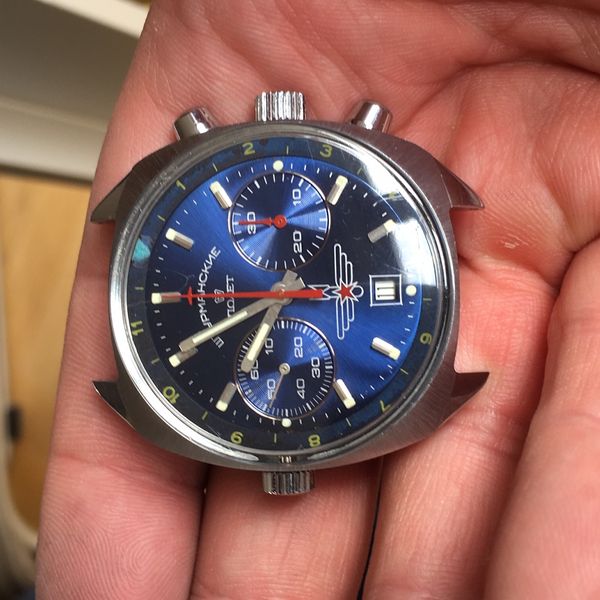 FS: Vintage Poljot Sturmanskie Sunburst Blue Chronograph 3133 | WatchCharts