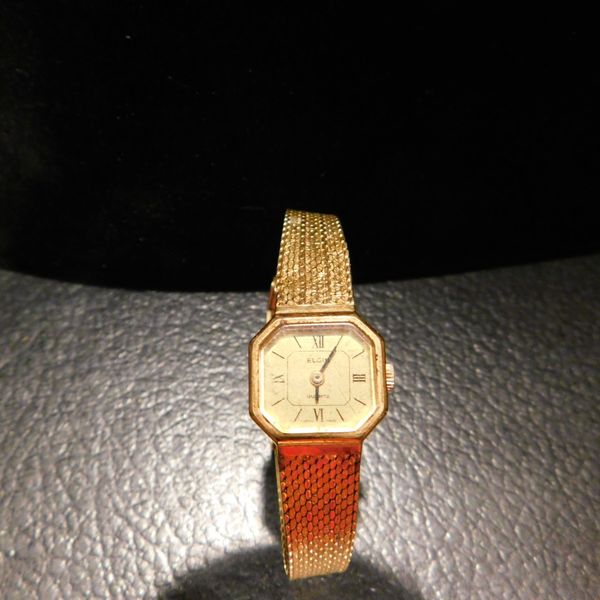 Elgin Quartz Swiss Made Gold Tone Ladies Watch For Repair See Photos ...