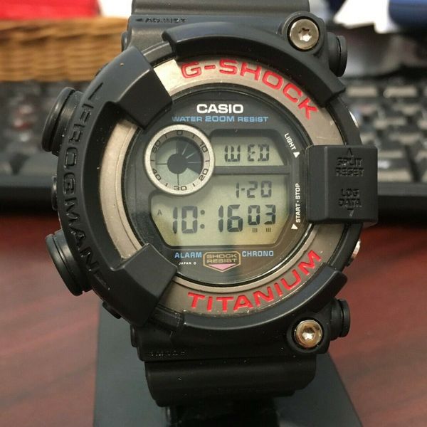 Vintage Casio G-Shock FROGMAN DW-8200 Module 1294 Titanium New Bezel ...