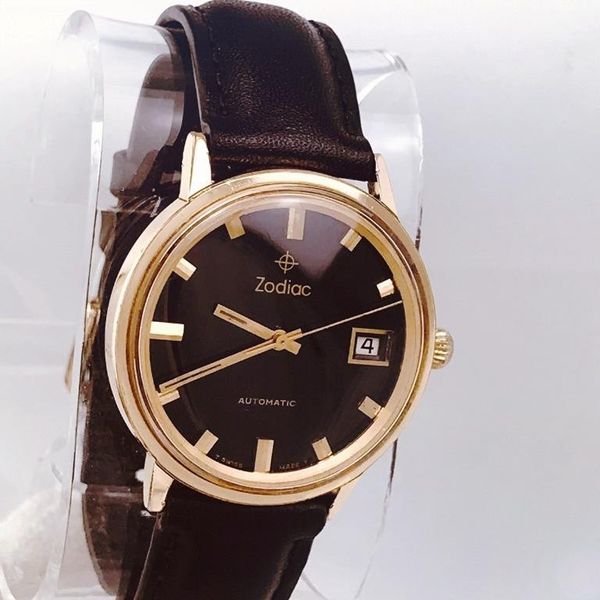 1965 ZODIAC 21 JEWELS AUTOMATIC CAL 72 B SWISS MADE MEN'S WRIST WATCH ...