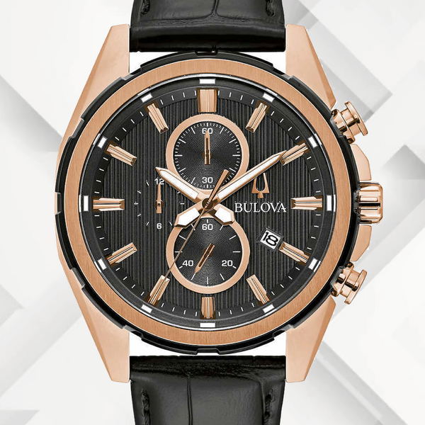 Bulova - Rose Gold Stainless Steel Men's Quartz Watch - 98B388 ...