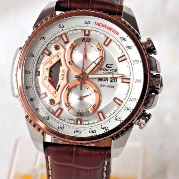 MENS CASIO EDIFICE EF-558 5177 QUARTZ CHRONOGRAPH WRIST WATCH ...
