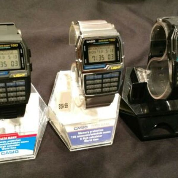 New 3 Casio DBC-150 DBC-1500 & DBC-310 DATA BANK CALCULATOR WATCH Set ...