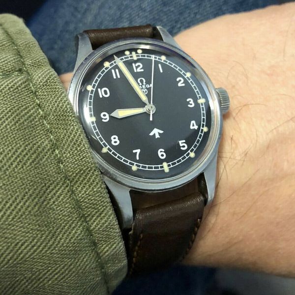 Vintage Rare Omega 53 RAF Pilot Fat Arrow Military Watch 1953 ...