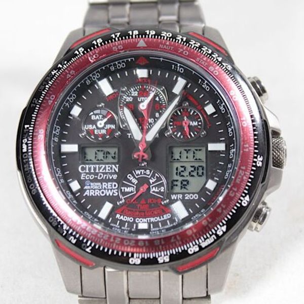 Citizen Eco Drive Red Arrows Skyhawk AT Titanium Radio Controlled U600 ...