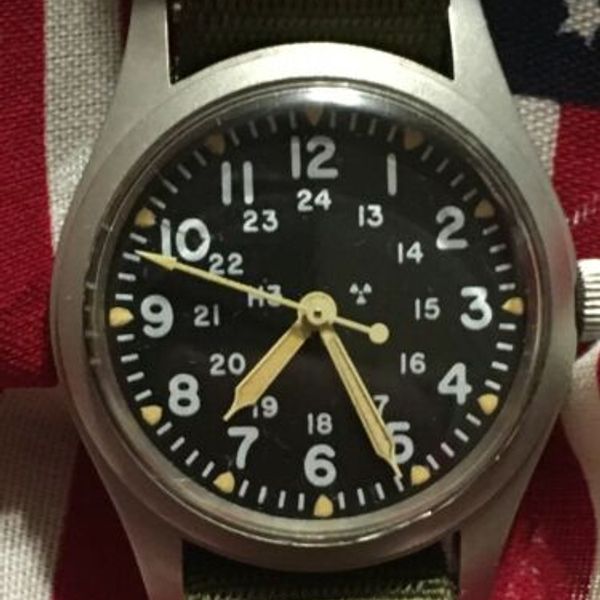 Vintage MAR 1983 Hamilton Mil W 46374B US Military H3 Watch Cal 466 w ...