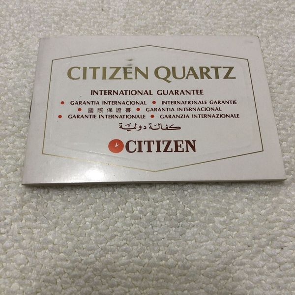 GARANZIA INTERNAZIONALE PER OROLOGIO CITIZEN PROMASTER WATCH GUARANTEE ...