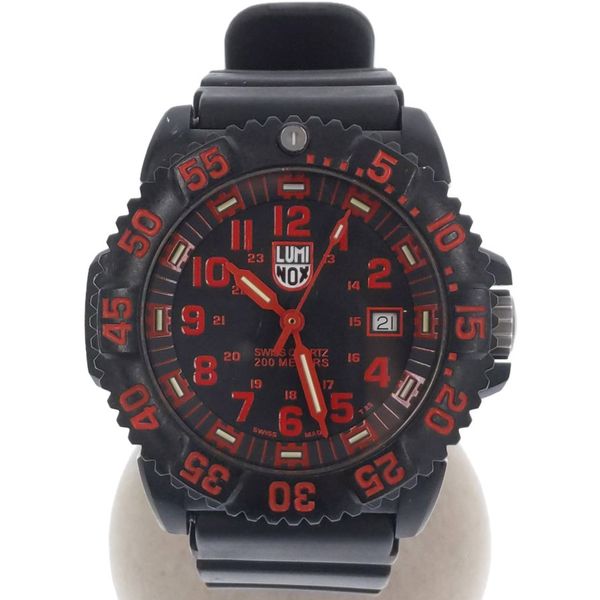 [Used] LUMINOX Quartz watch / 3050/3950 / Analog / Rubber / BLK / BLK × ...